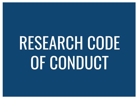 Research Code Of Conduct