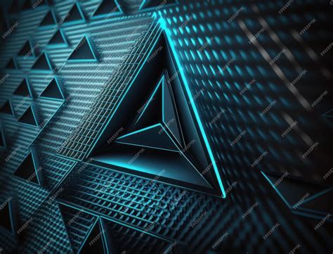 Premium Photo Futuristic Triangles Background Abstract Geometric Pattern Created With