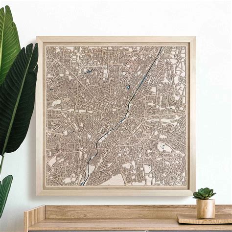 Europe wooden cities maps - Carved, 3D, wall art | CityWood