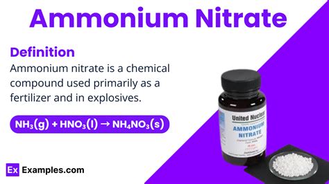 Ammonium Nitrate Nh₄no₃ Definition Structure Preparation