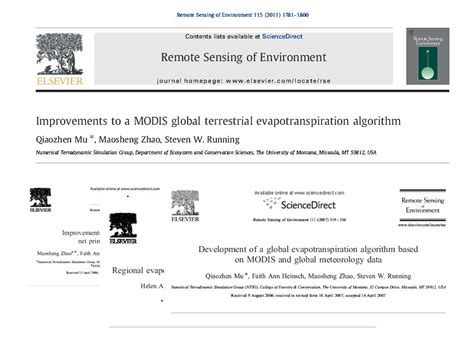 a detailed look at the mod16 et algorithm natalie schultz heat budget