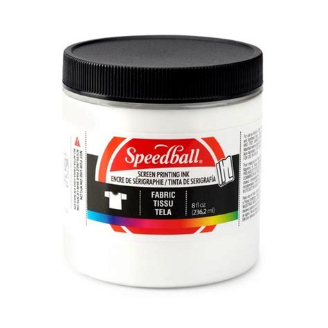 Speedball Fabric Screen Printing Ink 8 Oz 236ml White Hickman