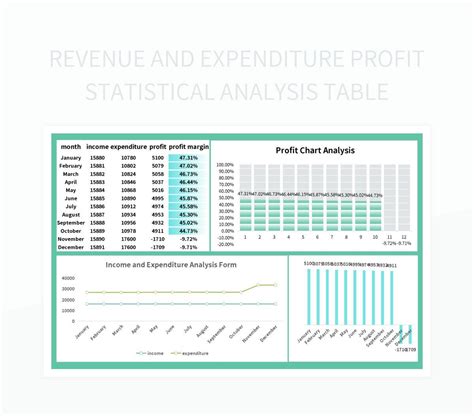 Revenue And Expenditure Profit Statistical Analysis Table Excel