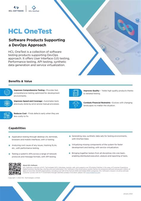 ppt hcl onetest software products supporting a devops approach
