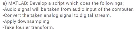 Solved Matlap Program That Converts The Audio Signal