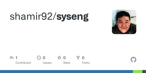 GitHub Shamir92 Syseng