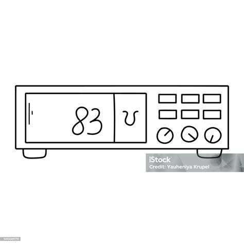 낙서 스타일의 저항계의 벡터 그림입니다 선형 측정 장치 도량형 기기 계기판 측정기에 대한 스톡 벡터 아트 및 기타 이미지 계기판 측정기 계측학 과학 Istock