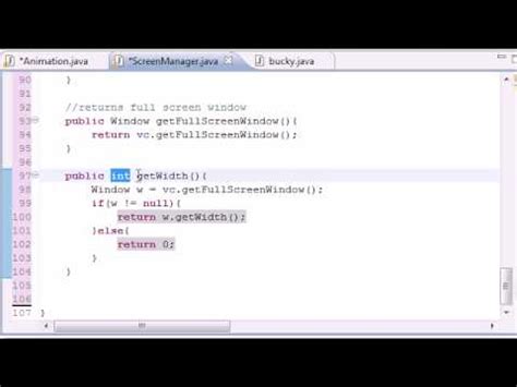 Java Game Development Updating Display And Restore Screen Video Lecture How To Create