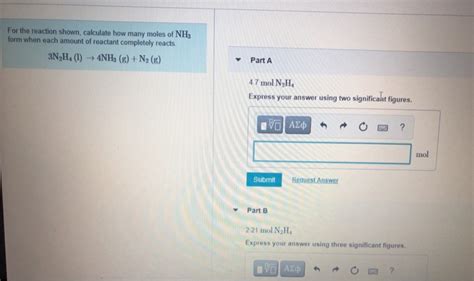 solved for the reaction shown calculate how many moles of