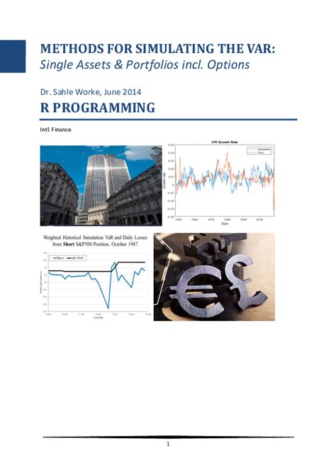 Pdf Simulation Methods Single Asset Var Portfolio Var Option Var June