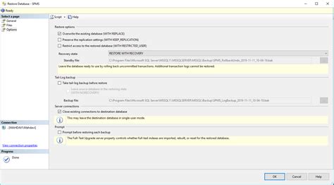 Sql Server Why Tables And Stored Procedures Not Stored After Restore