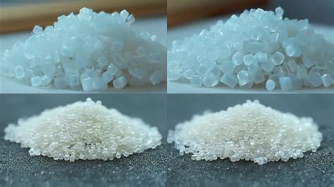 白色透明高科技塑料颗粒 聚丙烯 视频素材下载