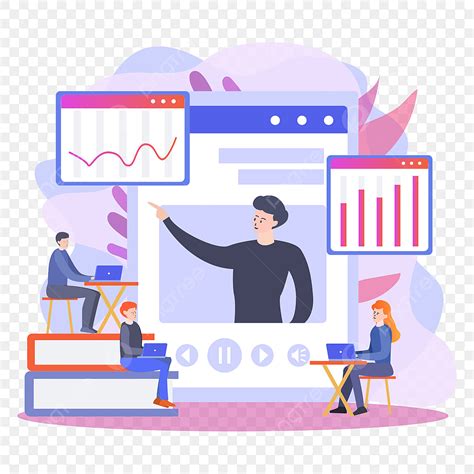 Classroom Lecture Vector Design Images Network Classroom Teacher Online Lecture Teacher Online