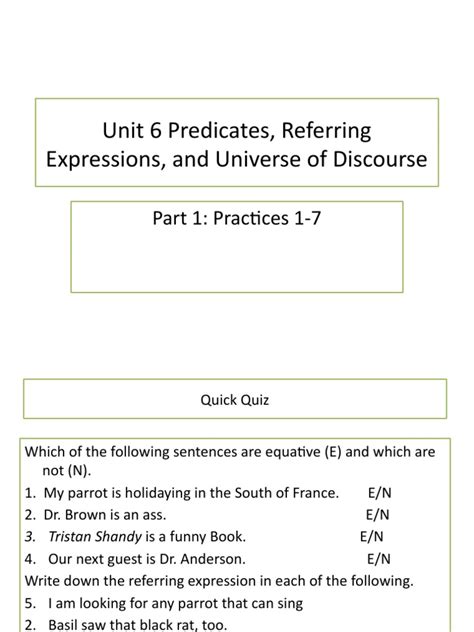 Unit 6 Predicates Referring Expressions And 1 Pdf Human Communication Semantic Units Unit 6 Predicates Referring Expressions And 1 Pdf Human Communication Semantic Units