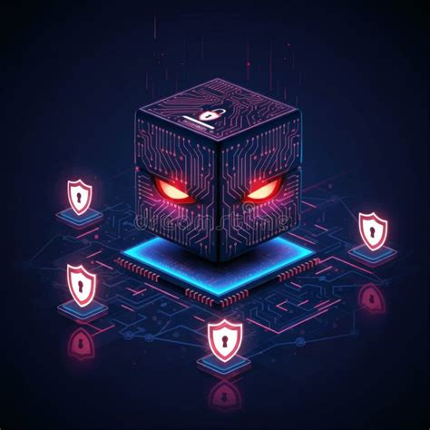 ai cybersecurity concept with digital lock protection encryption secure