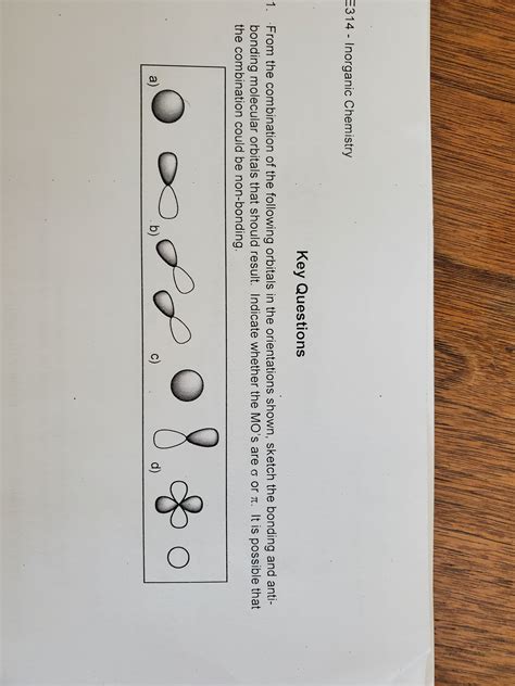 Solved From The Combination Of The Following Orbitals In The