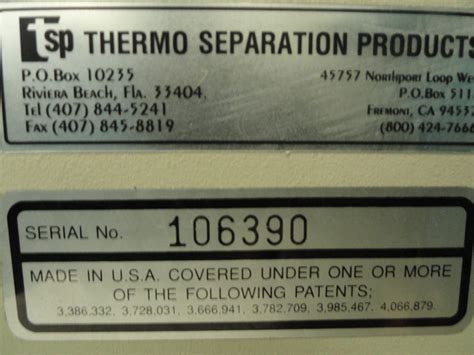 Tsp Hplc System With P4000 Pump And Uv 6000 Detector Spectralab Scientific Inc