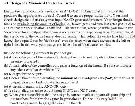 Design Of A Minimized Controller Circuit Design Chegg