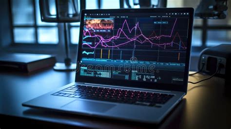 Analysis Laptop With Data Stock Illustration Illustration Of Hardware