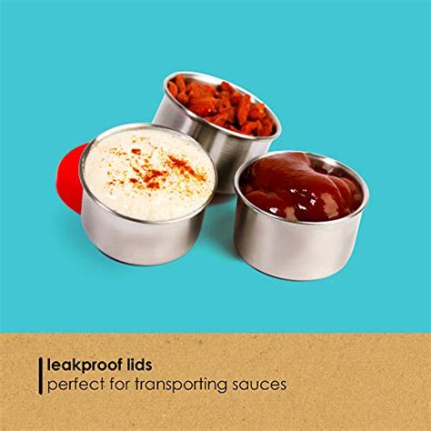 Stainless Steel Condiment Containers Set 4 Reusable Condiment Mini Stainless Steel Condiment Containers Set 4 Reusable Condiment Mini