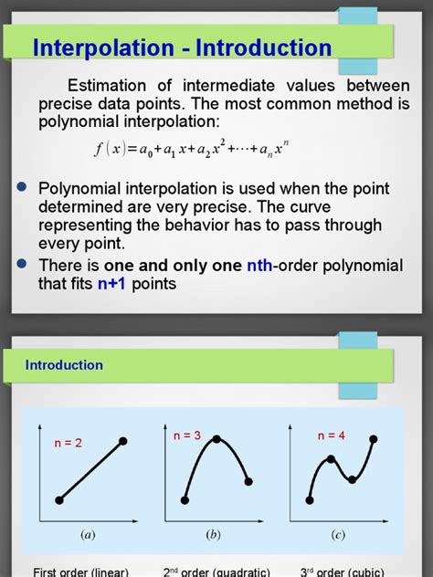 Interpolation Introduction Nth N1 Pdf Interpolation Spline