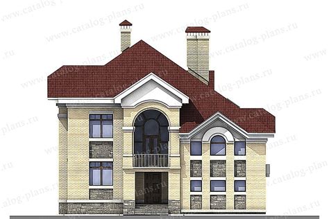 Проект трехэтажного дома из газобетона № 31-91 в европейском стиле ...