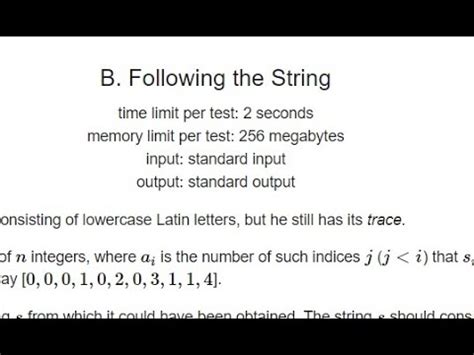 B Following The String Codeforces Round Div YouTube