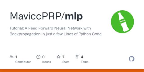 Github Maviccprp Mlp Tutorial A Feed Forward Neural Network With Backpropagation In Just A