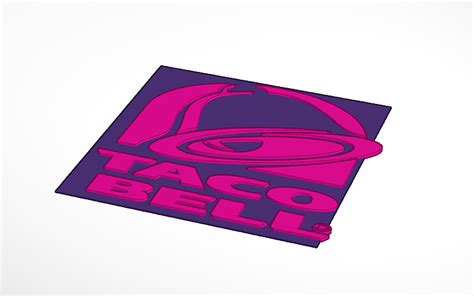 3d Design Logo De Taco Bell Tinkercad