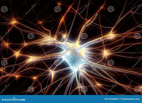 Neurons In The Head Flight Neuroactivity Synapses Neurotransmitters Brain Axons Stock