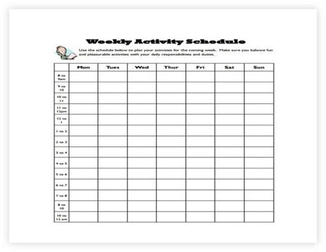20 Best Activity Schedule Templates Pdf Word Excel Sample Schedule
