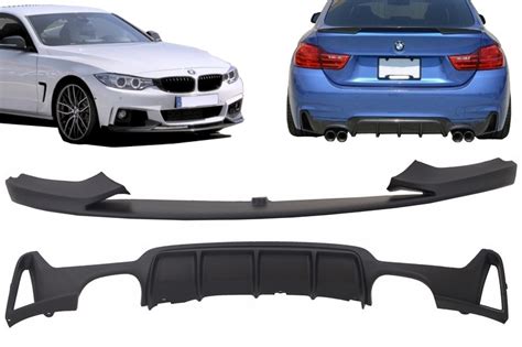 BMW 4 Series F32 F33 F36 Msport Quad Exit Rear Diffuser MCG Autostyling
