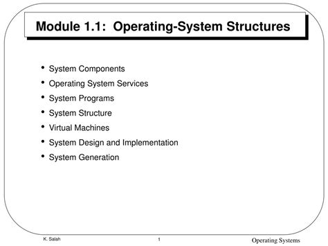 Ppt Module 11 Operating System Structures Powerpoint Presentation Free Download Id5841359
