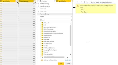 Powerbi Power Bi Error We Cannot Convert The Value I To Type
