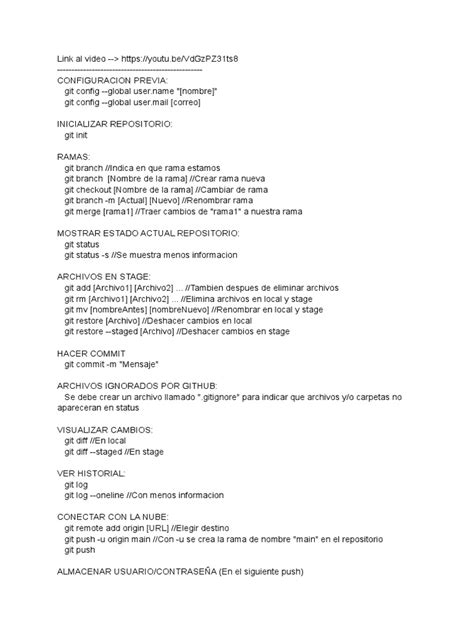 Git Hub Comandos Pdf