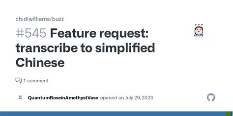 Feature Request Transcribe To Simplified Chinese Issue Chidiwilliams Buzz GitHub