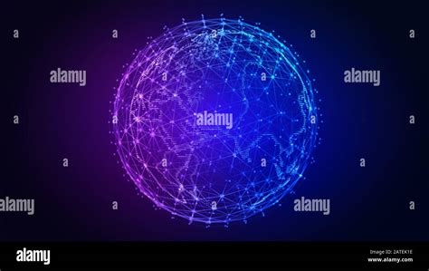 Earth Globe Background With Light Effect Global International Connectivity Background 3d