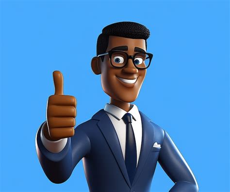 3d Rendering Of Cartoon Like Business Man Ai Generated Image