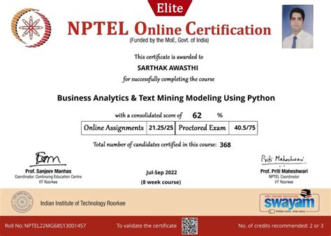 Nptel Sarthak Awasthi