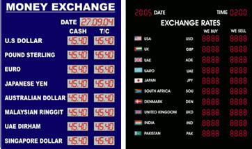 Currency Exchange Rate Display Electronic Display Systems Electronic Products Mumbai India