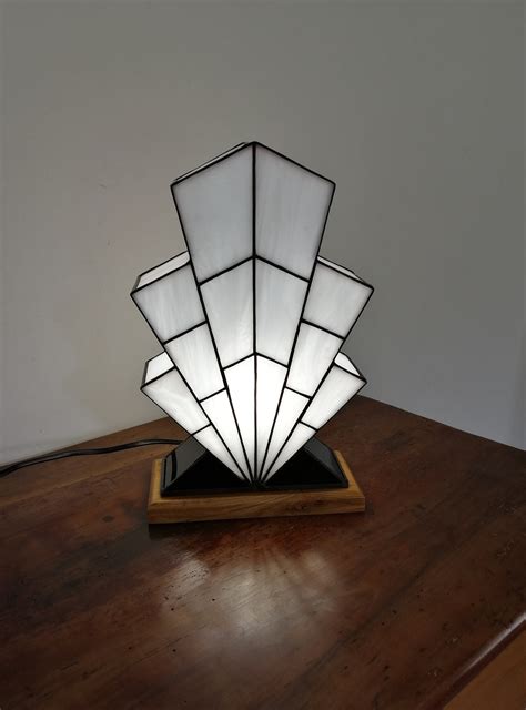 Stained Glass Art Deco Lamp At Molly Nielsen Blog