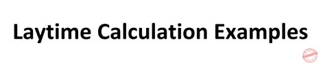Laytime Calculation Examples Handybulk