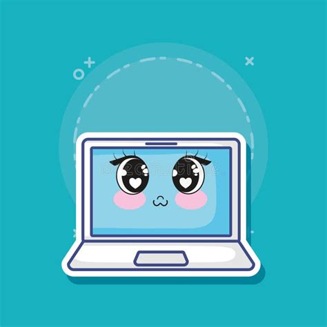 Computer Kawaii Cartoon Technology Design Stock Vector Illustration Of Gadget Mouse 115467614