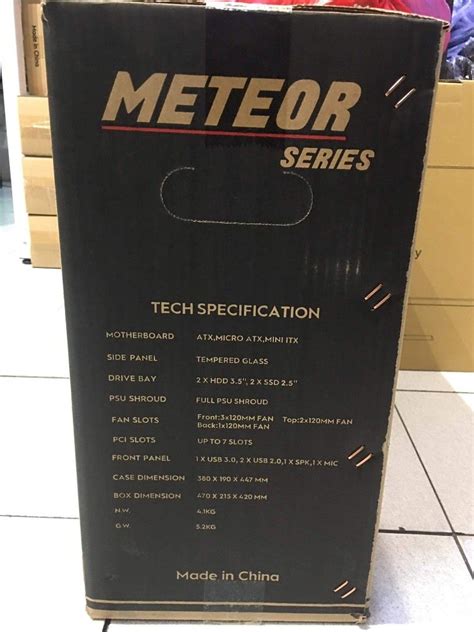 Inplay Meteor 03 Atx Microatx Mini Itx Tempered Glass Pc Case Black On Carousell