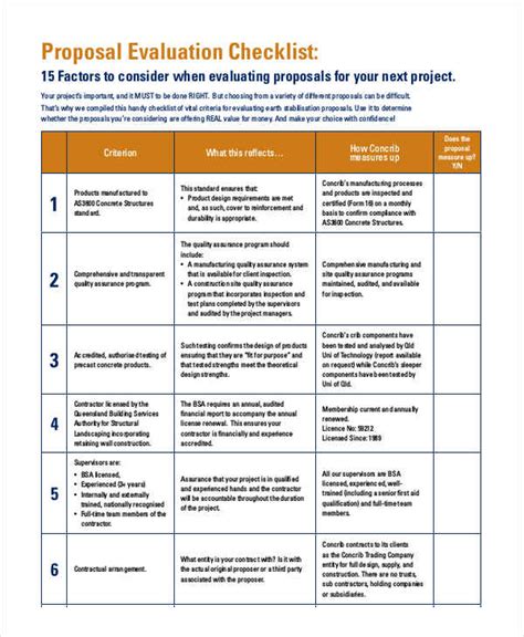 Project Evaluation
