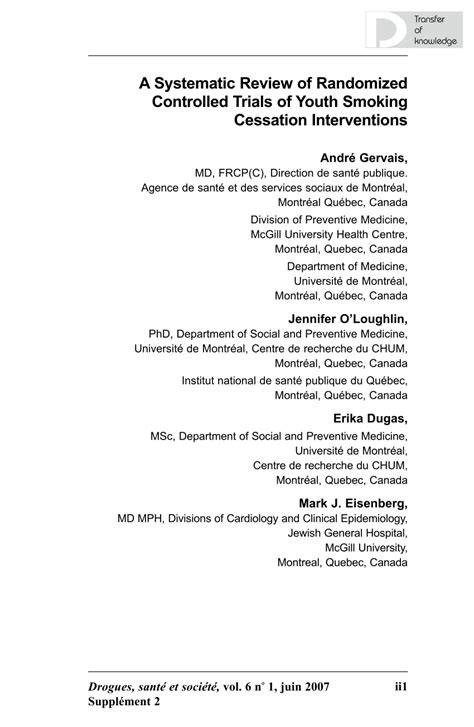 Pdf Systematic Review Of Randomized Controlled Trials Of Smoking Cessation Interventions For Youth