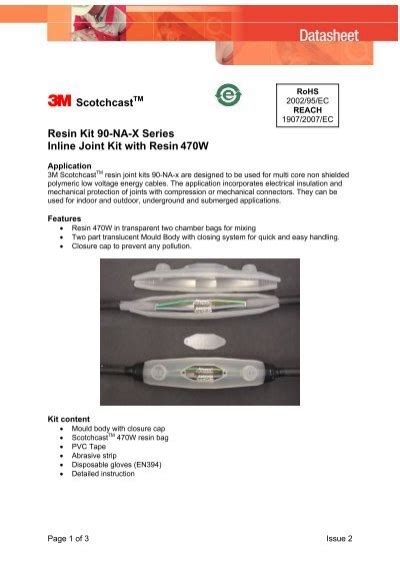 3 Scotchcast Resin Kit 90 Na X Series Inline Joint Kit With 3m