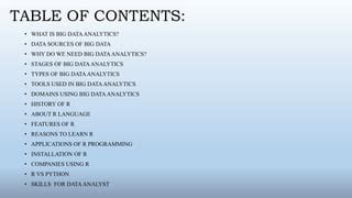 Big Data Analytics Using R Pptx