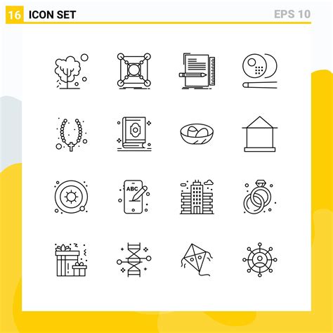 16 Universal Outline Signs Symbols Of Snooker Billiards Data Script File Editable Vector Design