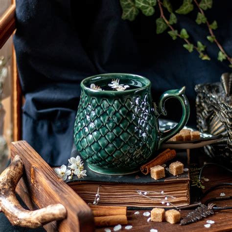 Керамическая кружка, кружка из чешуи дракона, керамика ручной работы ...
